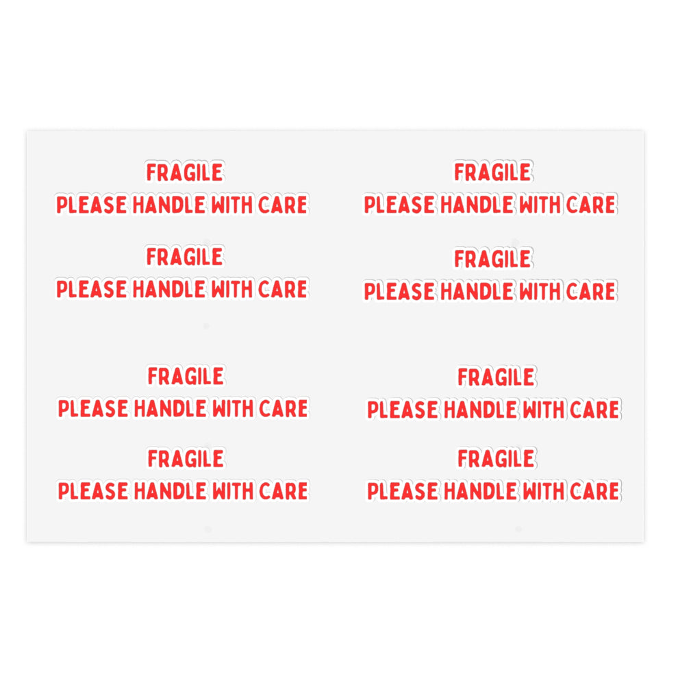 Fragile Sticker Sheets (8 stickers per 11x8.5 sheet) – Gem & Drape